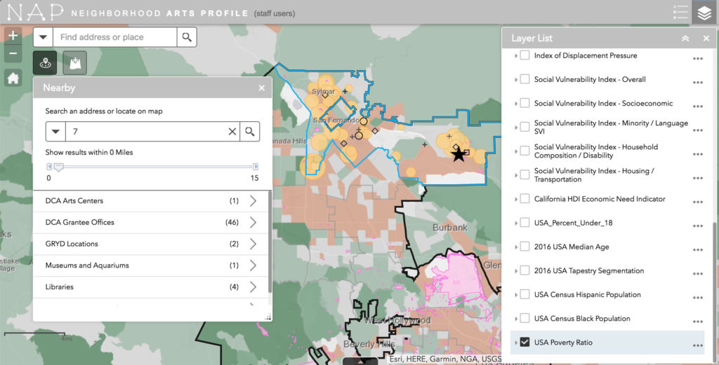 How to Use (Staff Map) | Neighborhood Arts Profile